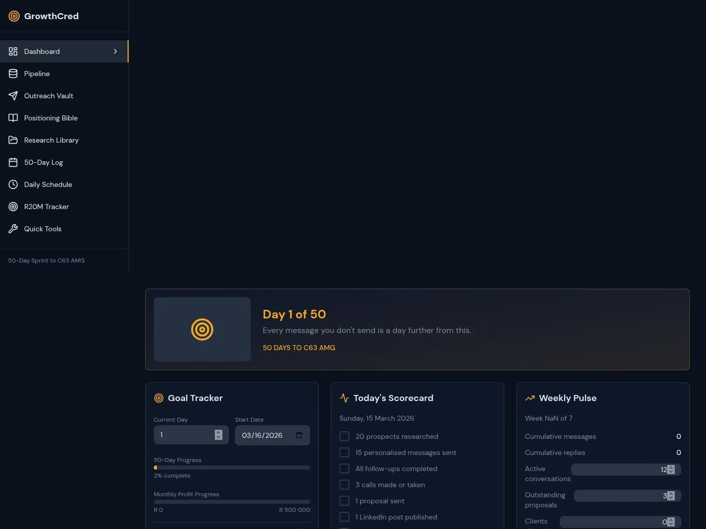 GrowthCred Command Center