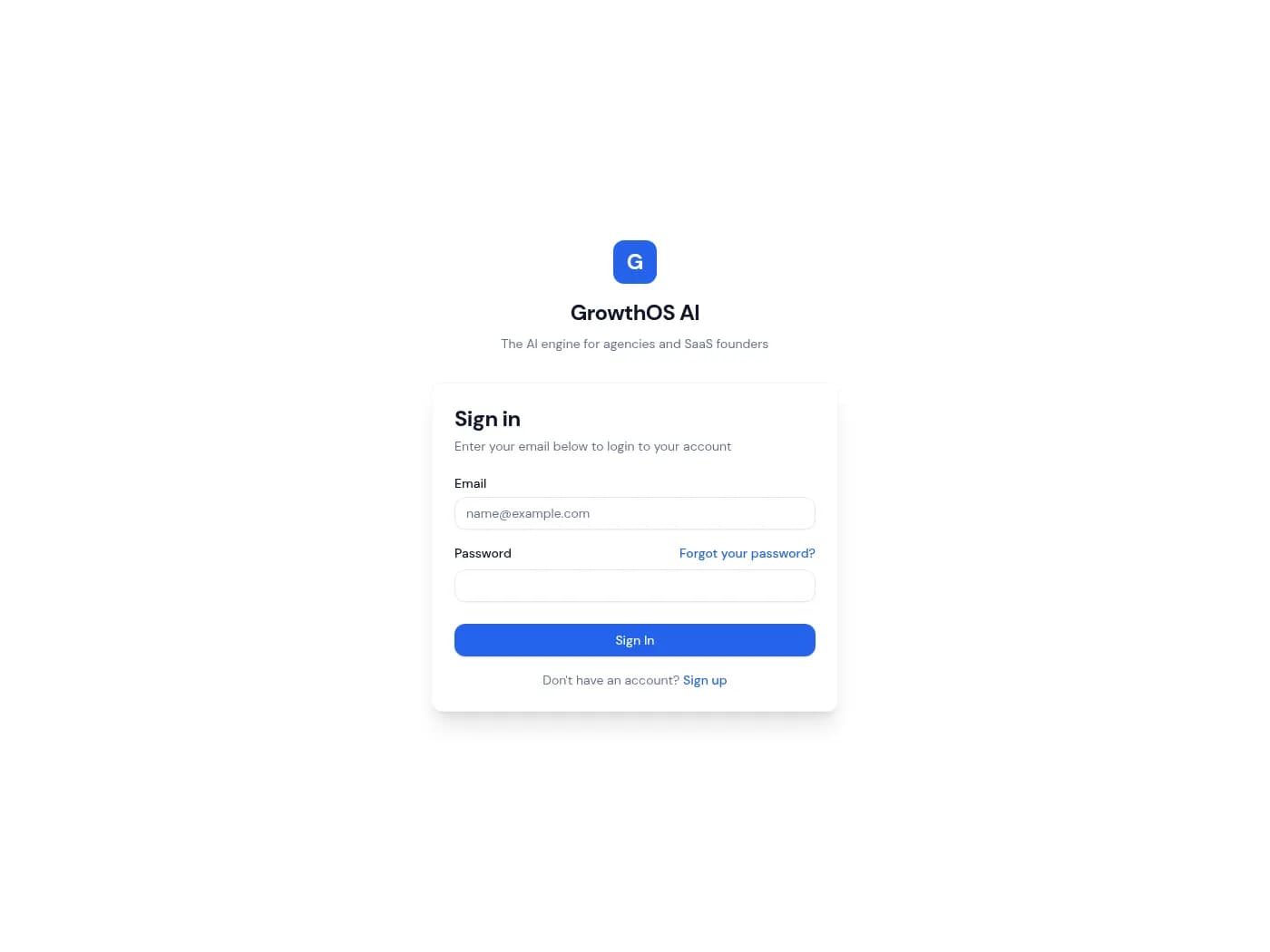 GrowthOS AI Dashboard