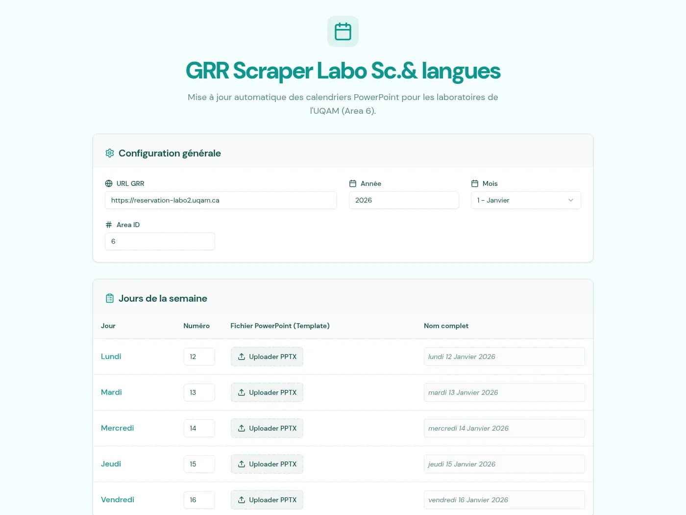 GRR Scraper Labo Sc.& Langues