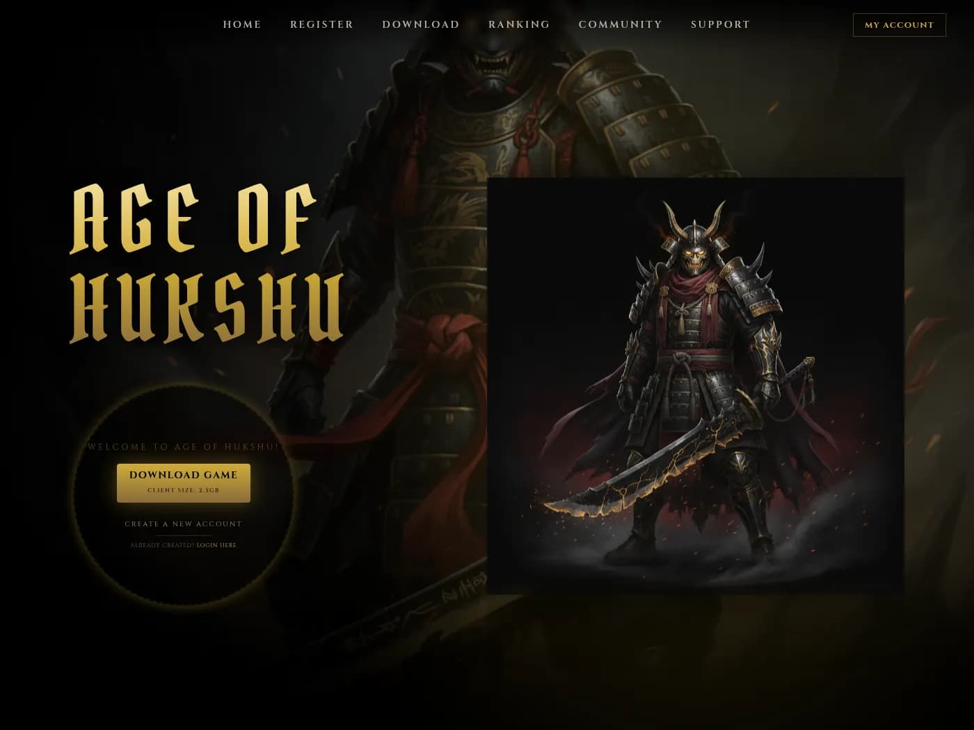 Grunge Hunt Landing Page