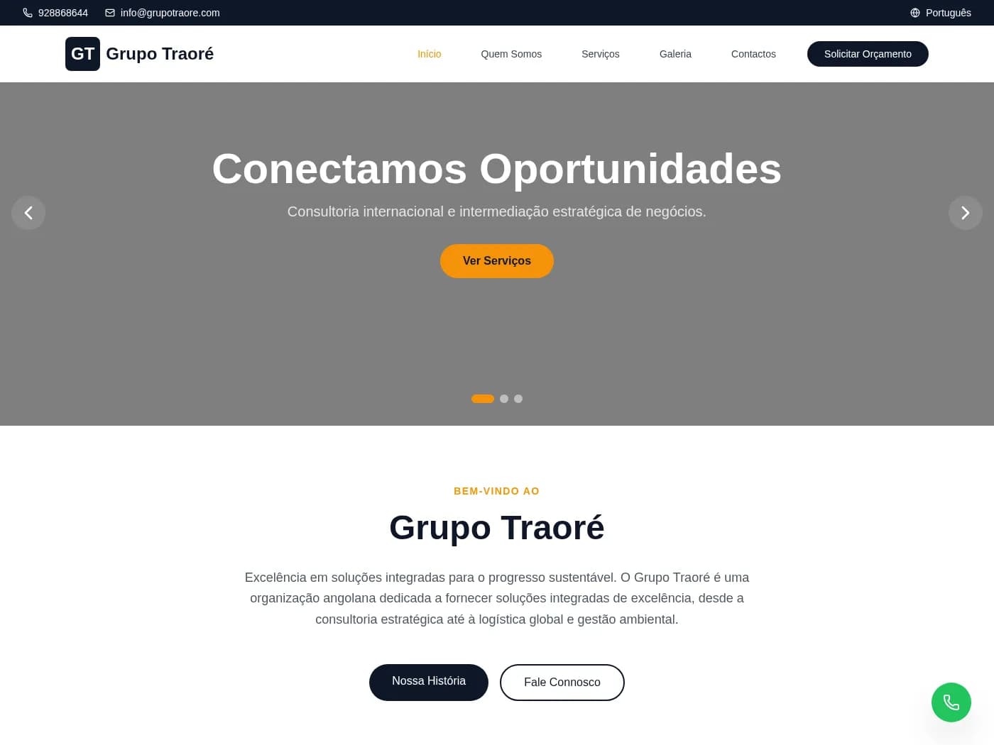 Grupo Traoré Website