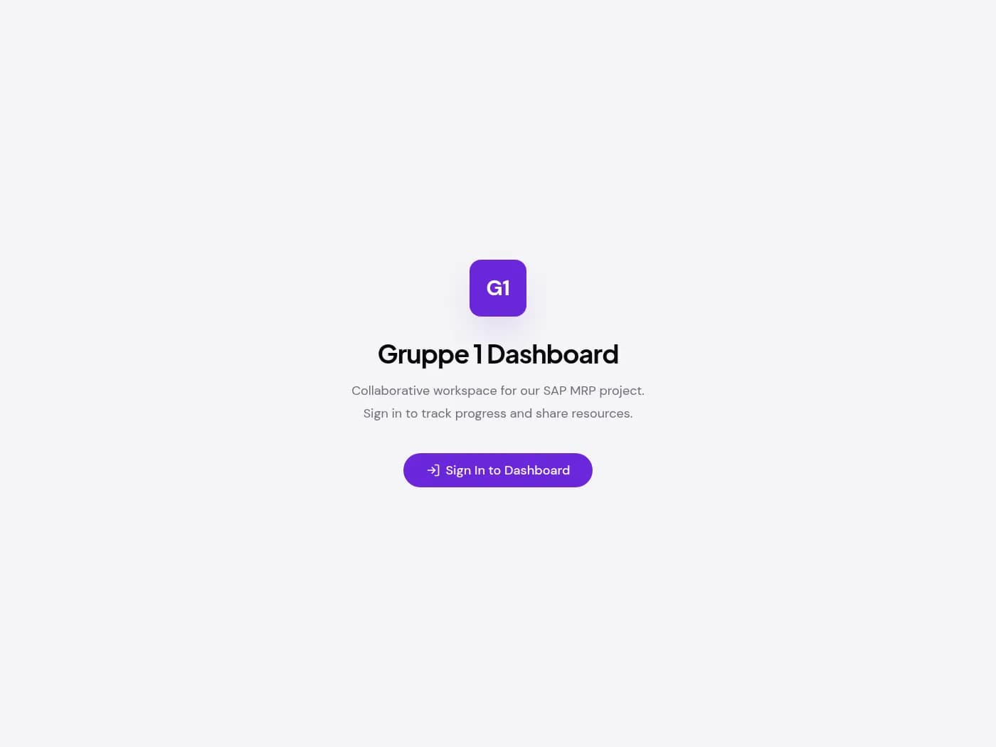 Gruppe 1 Dashboard