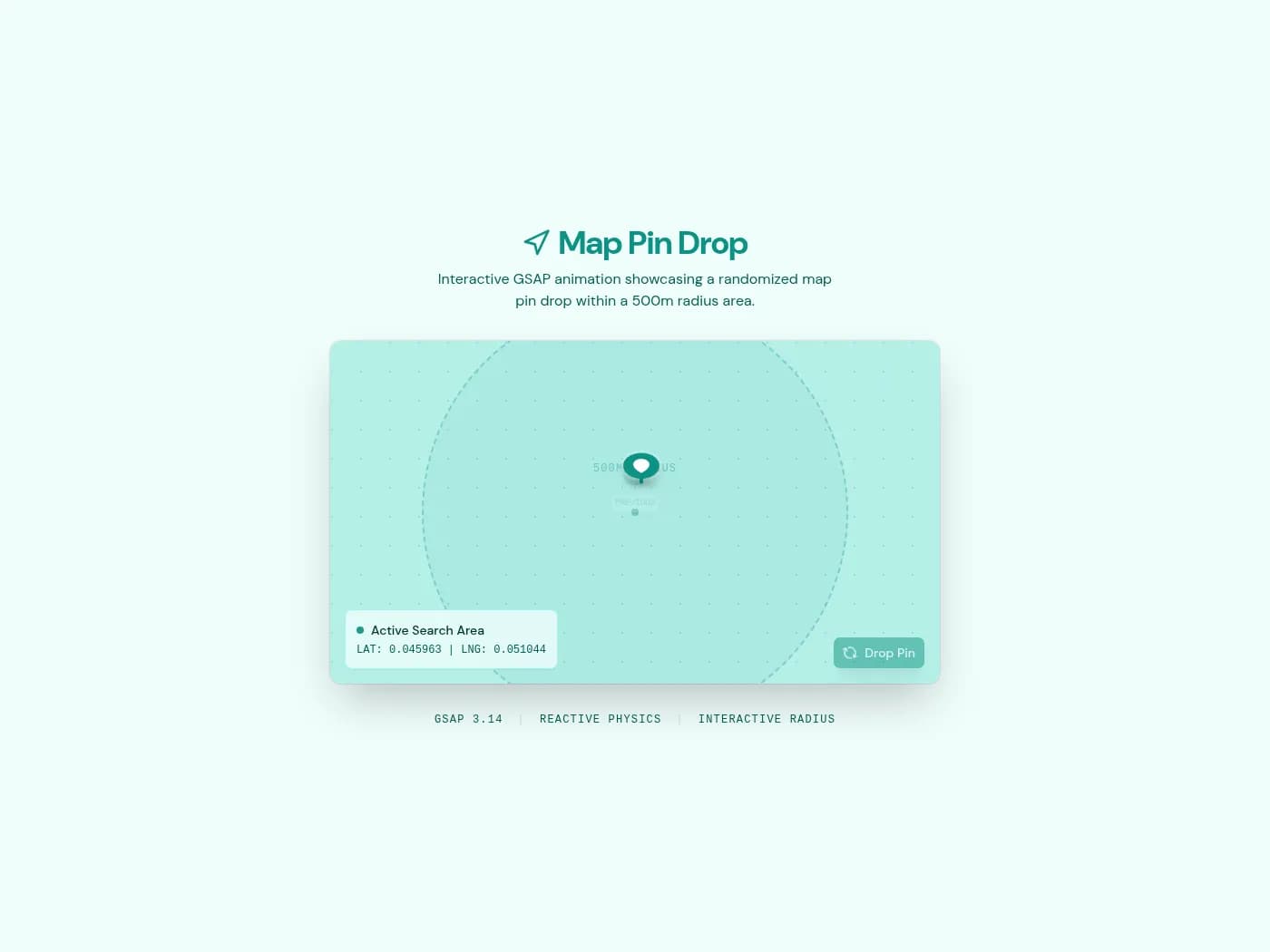 Animated Map Pin Demo