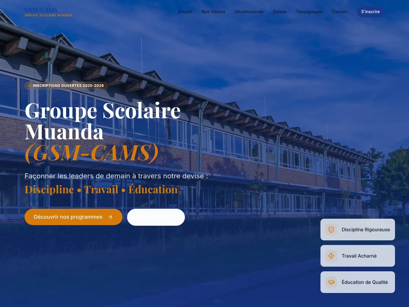 GSM-CAMS School Website