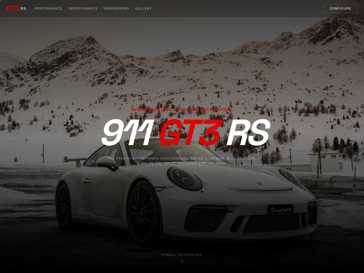 Porsche GT3 RS Showcase