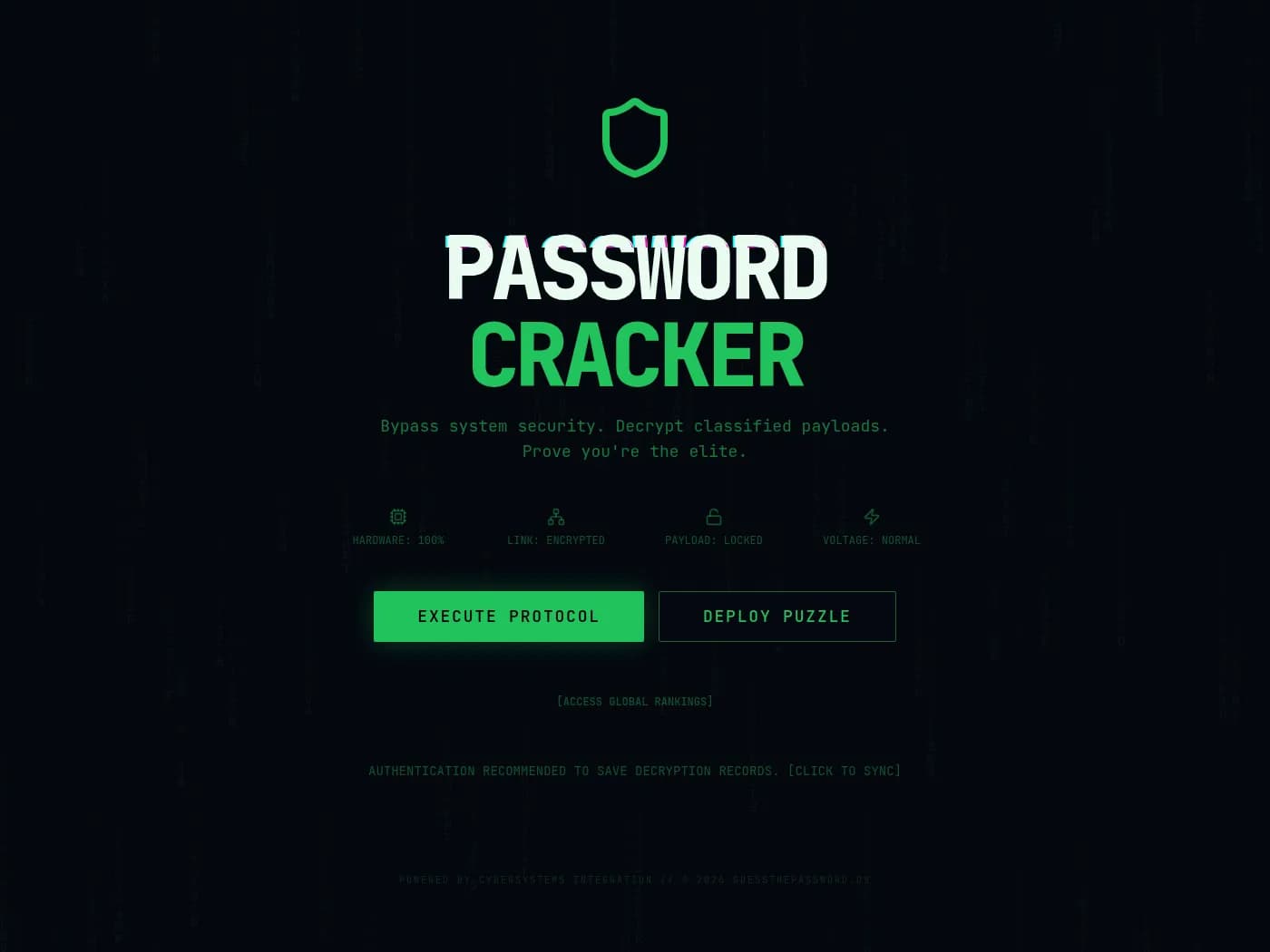 Guess The Password Game