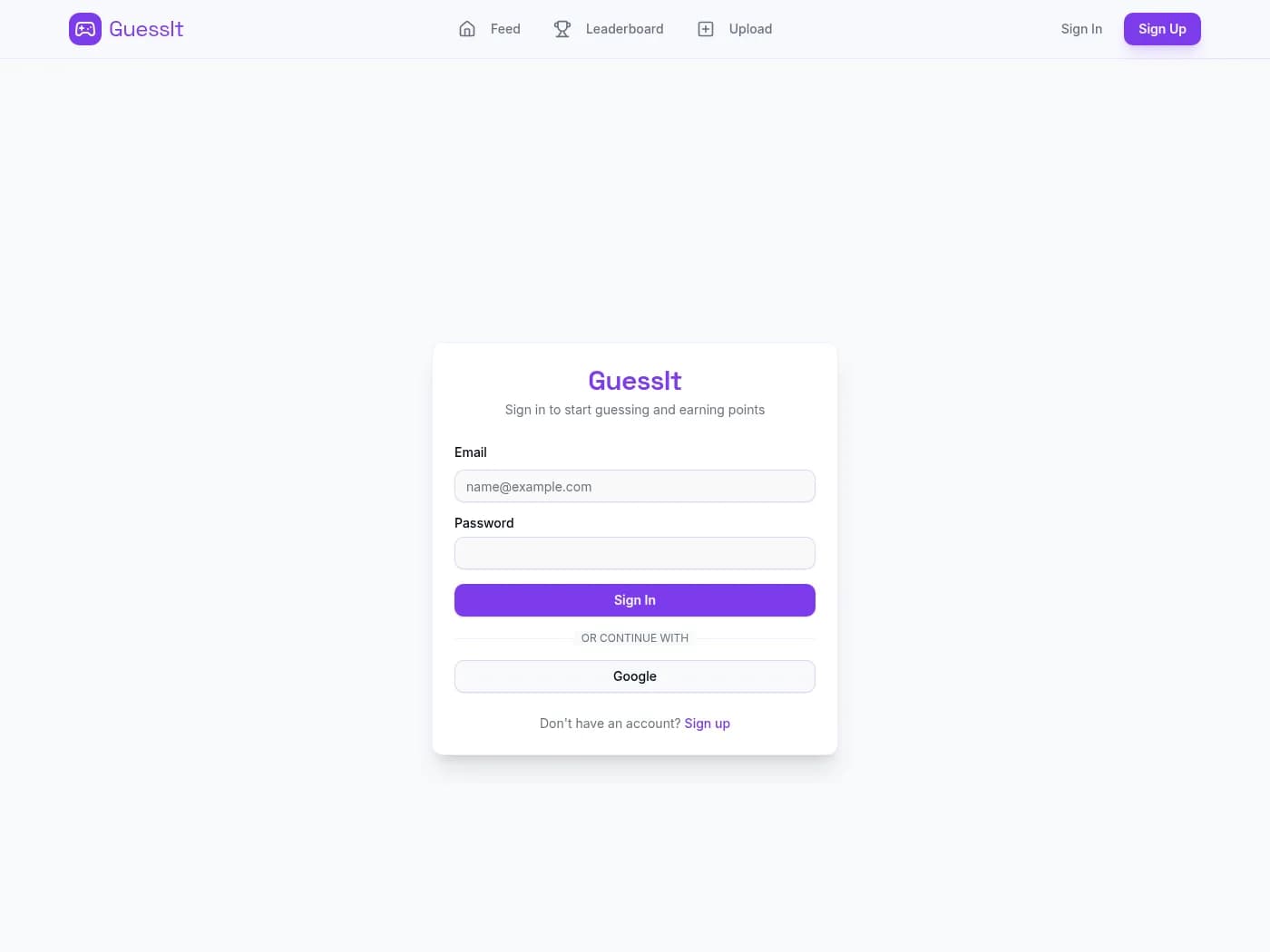 GuessIt Game Platform