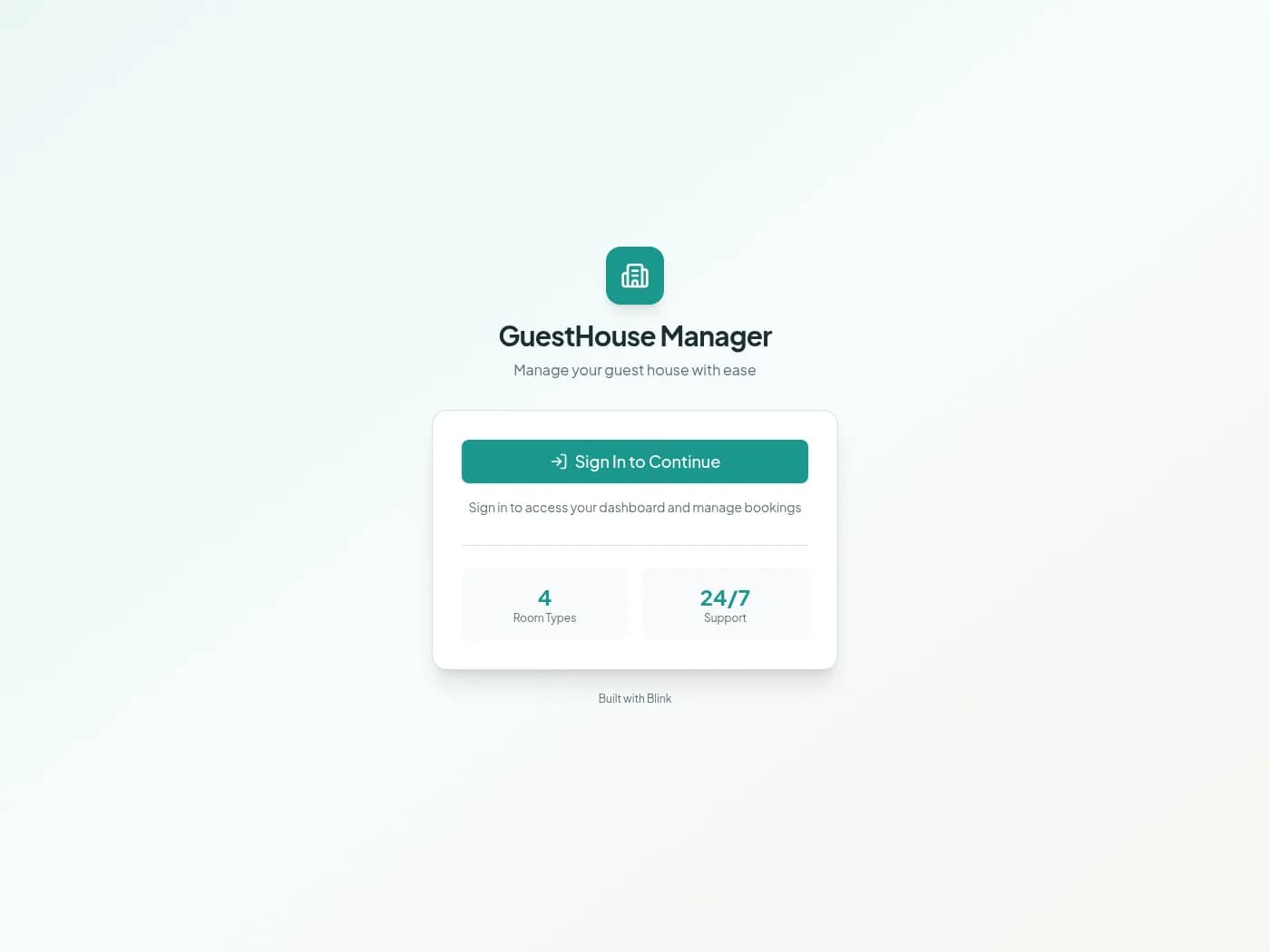 GuestHouse Manager