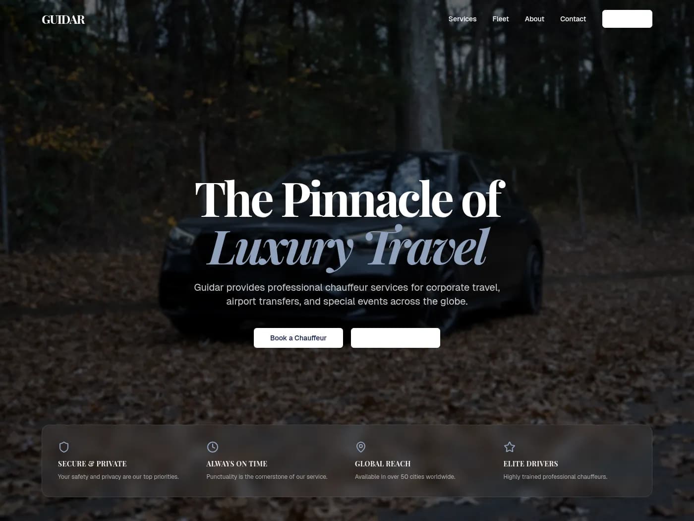 Guidar Chauffeur Website