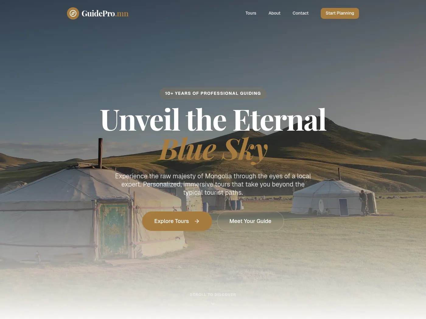 GuidePro Tours Website