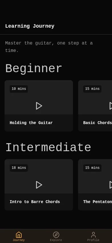 Guitar Mastery App