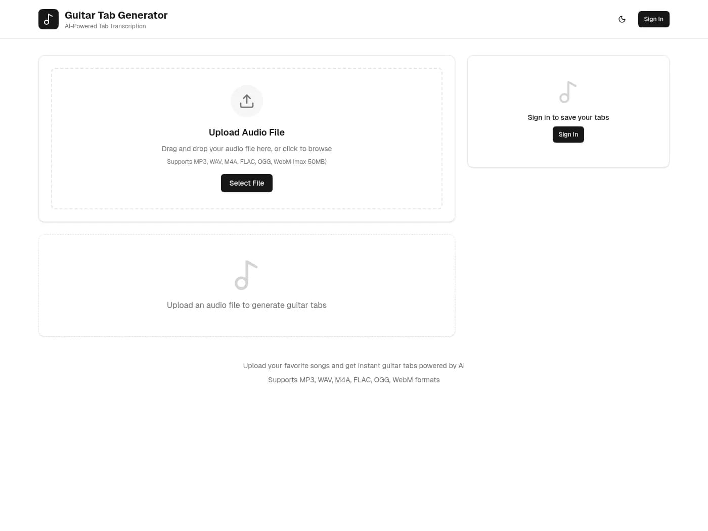 Guitar Tab Generator