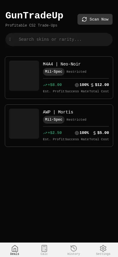 GunTradeUp Mobile