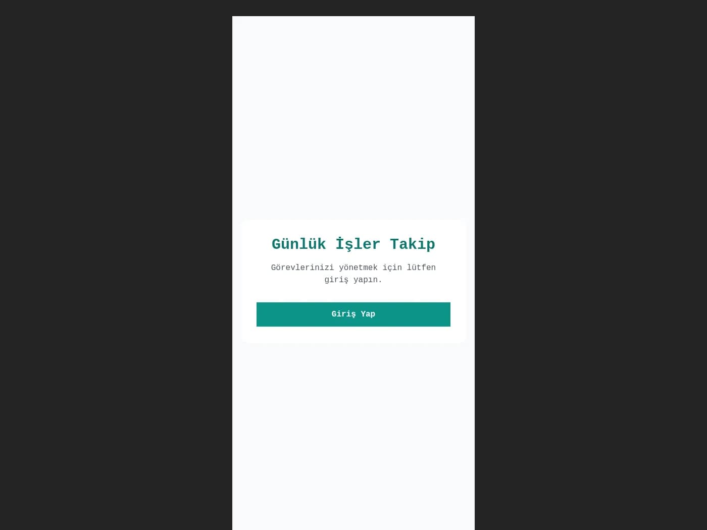 Günlük İşler Takip