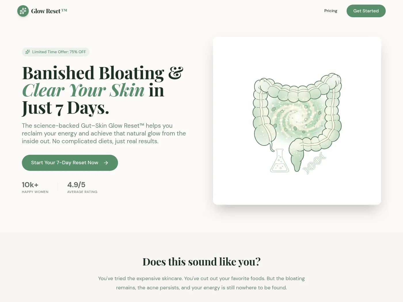 Gut–Skin Glow Landing
