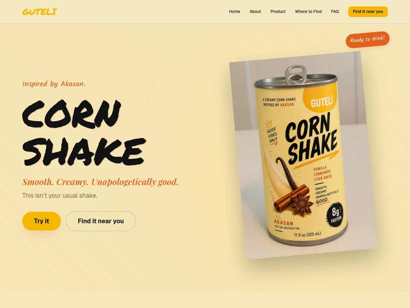 Guteli Landing Page