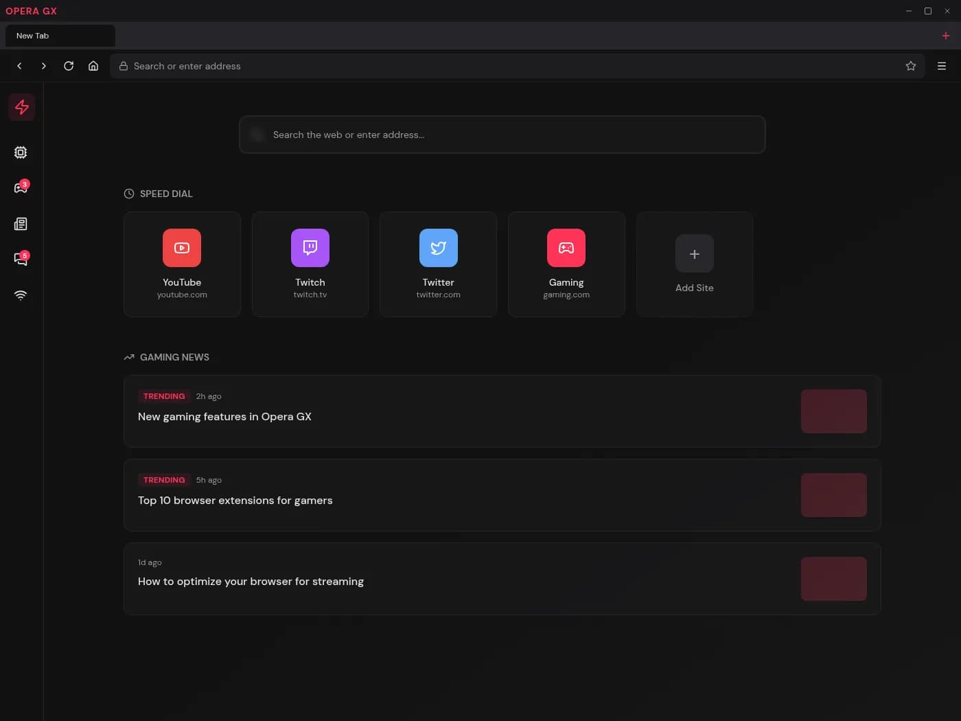 GX Browser Clone