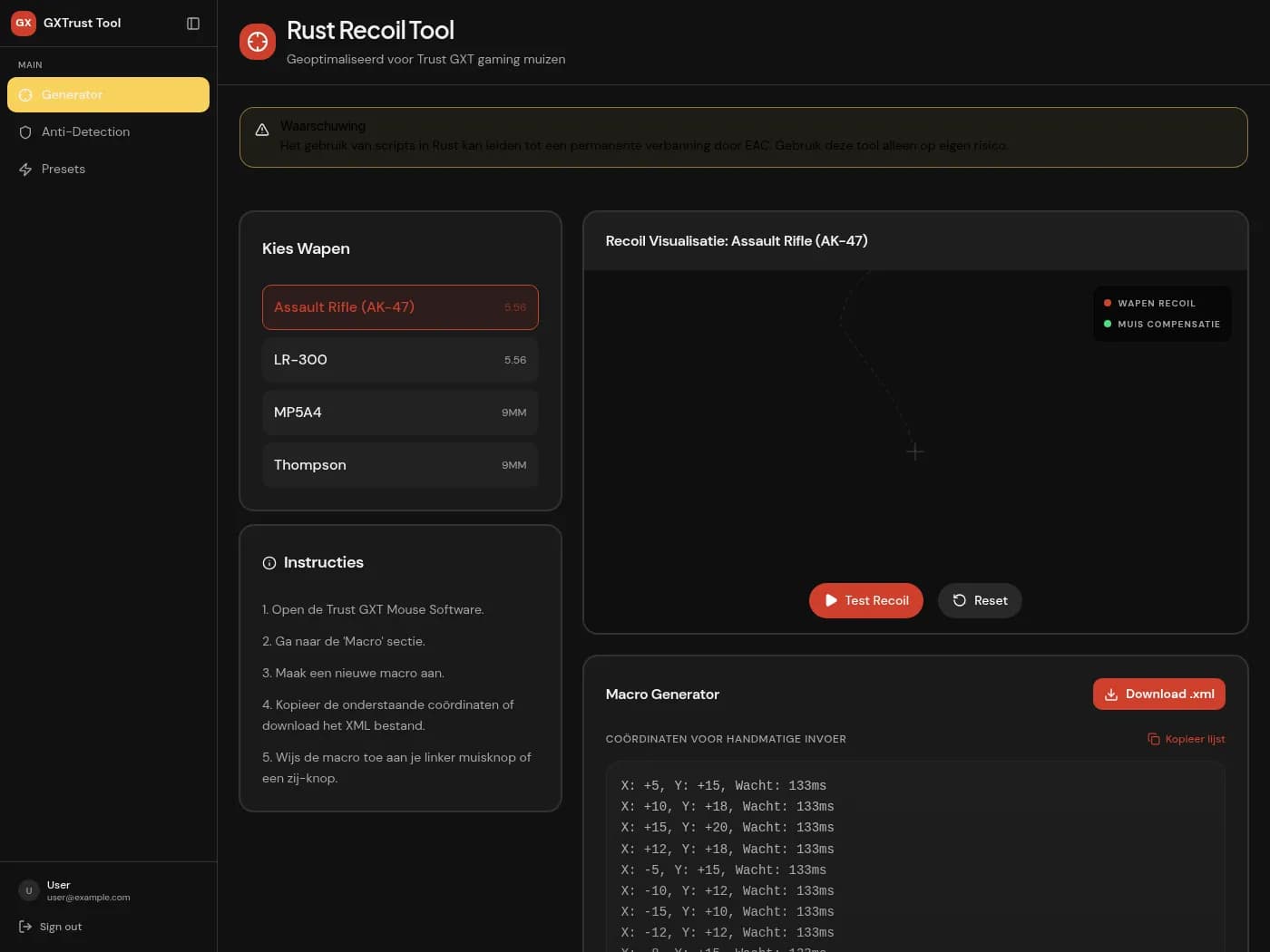 GXTrust No Recoil Script