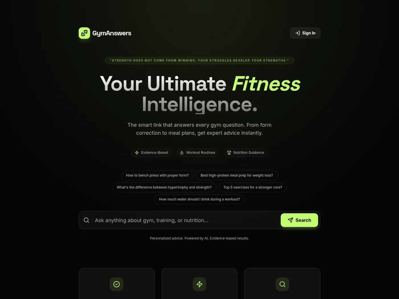 Gym Answers Link