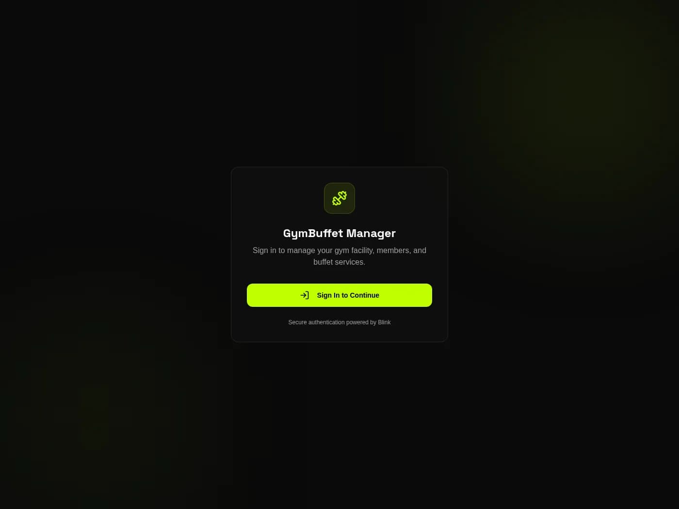 Gym Buffet Desktop App