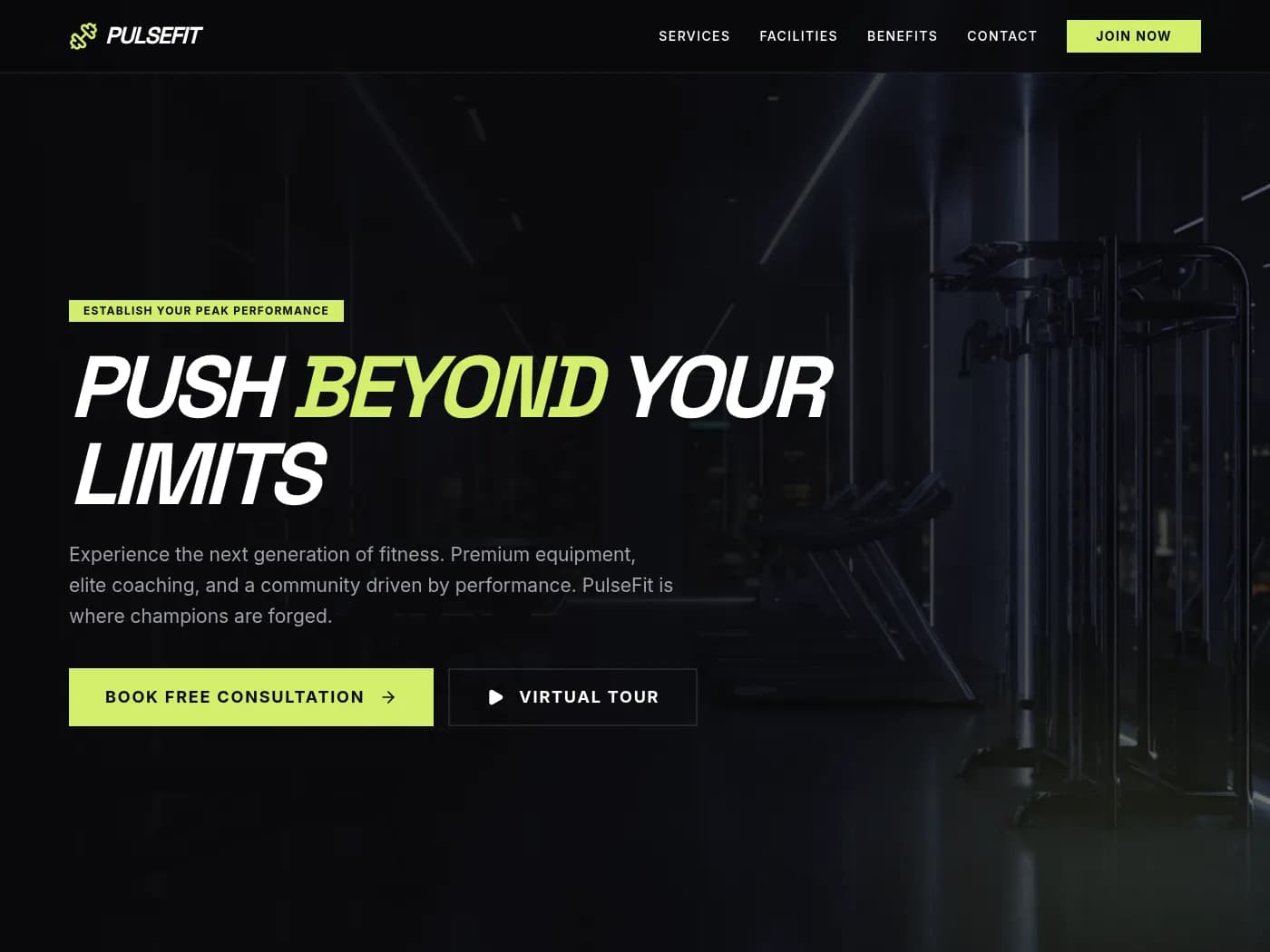 PulseFit Gym Website