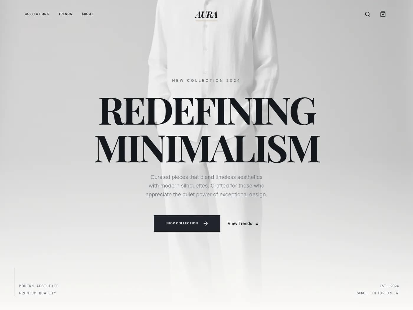 Minimal Gym Gear Site