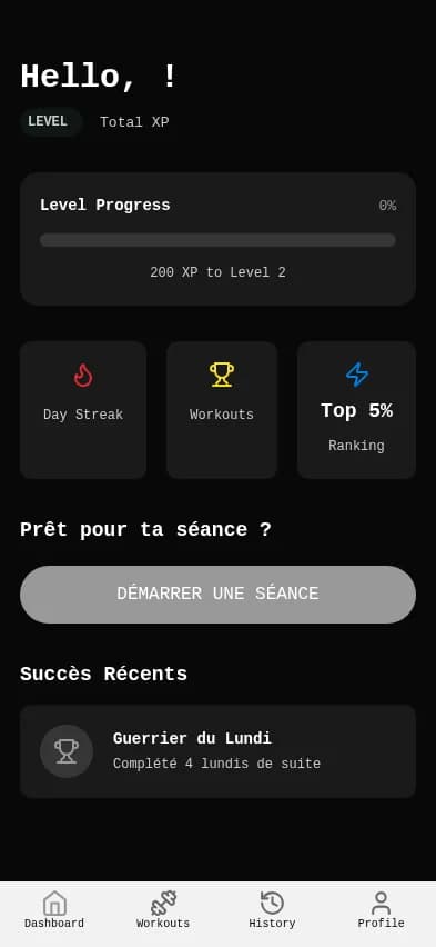 Gym Gamification Tracker