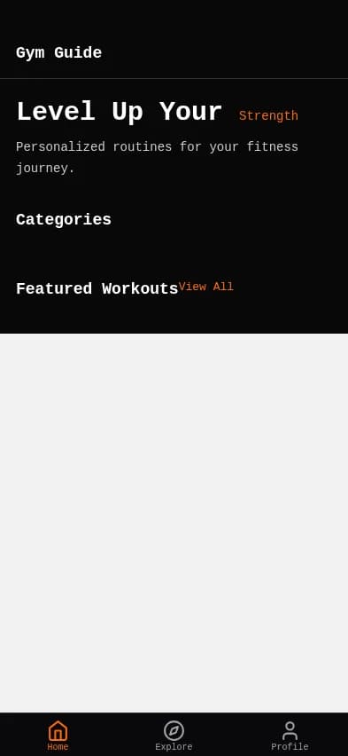 Gym Guide App