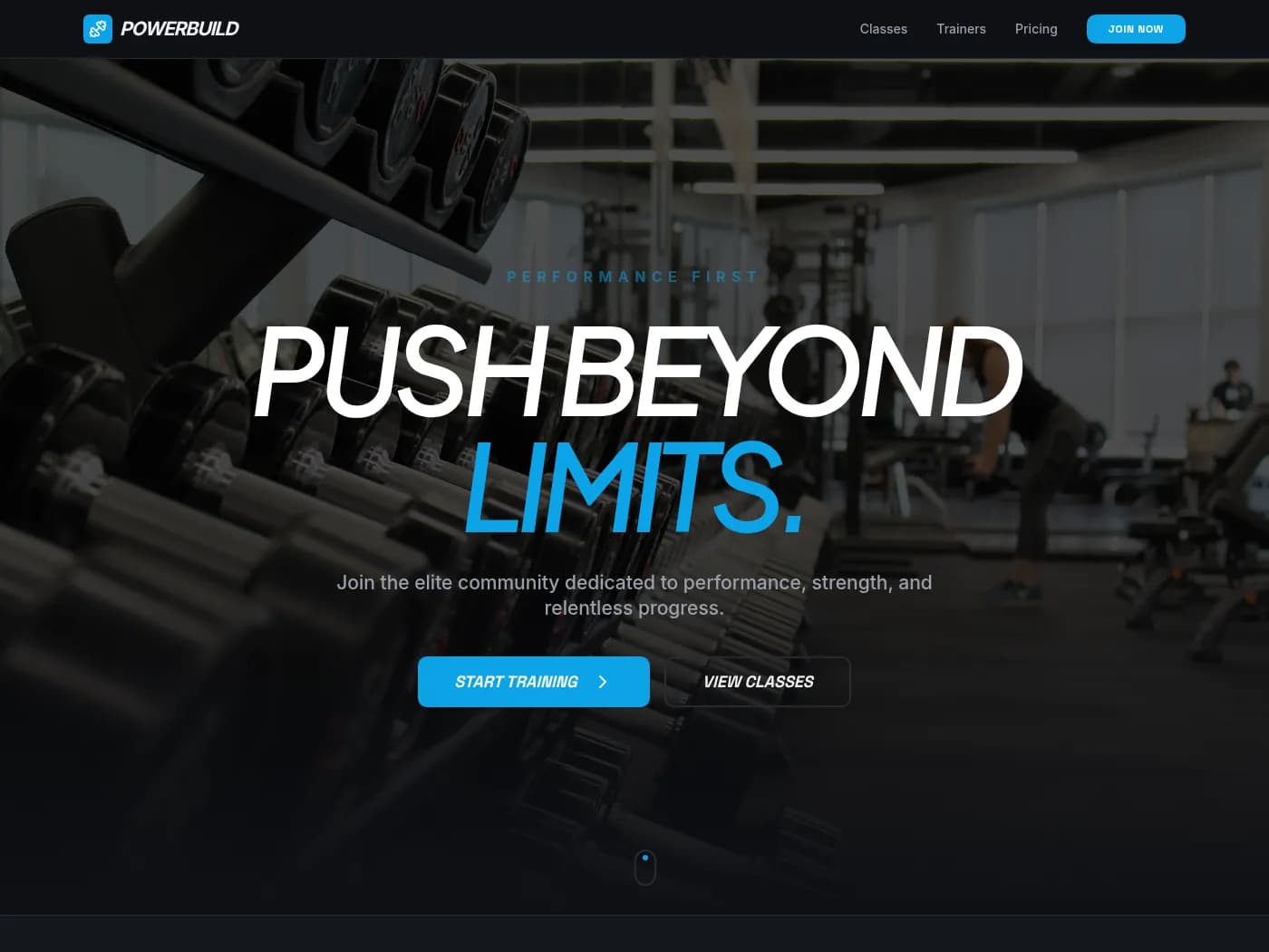 PowerBuild Gym Website