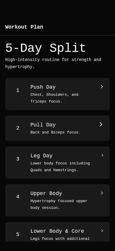 Gym Routine Scheduler