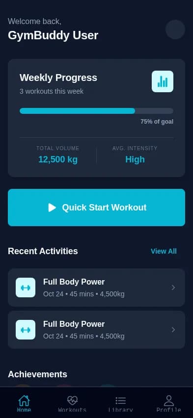 GymBuddy Fitness App