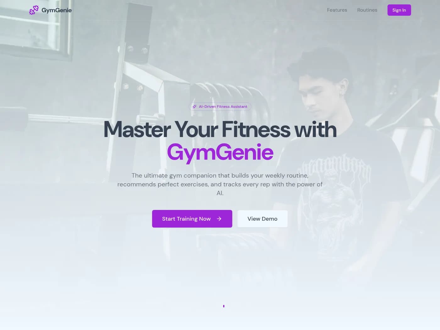 GymGenie Routine Planner