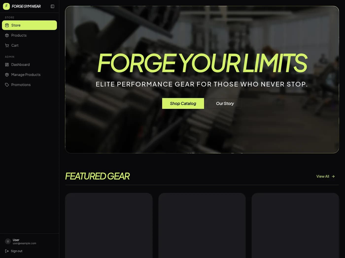 Gym Wear Shop