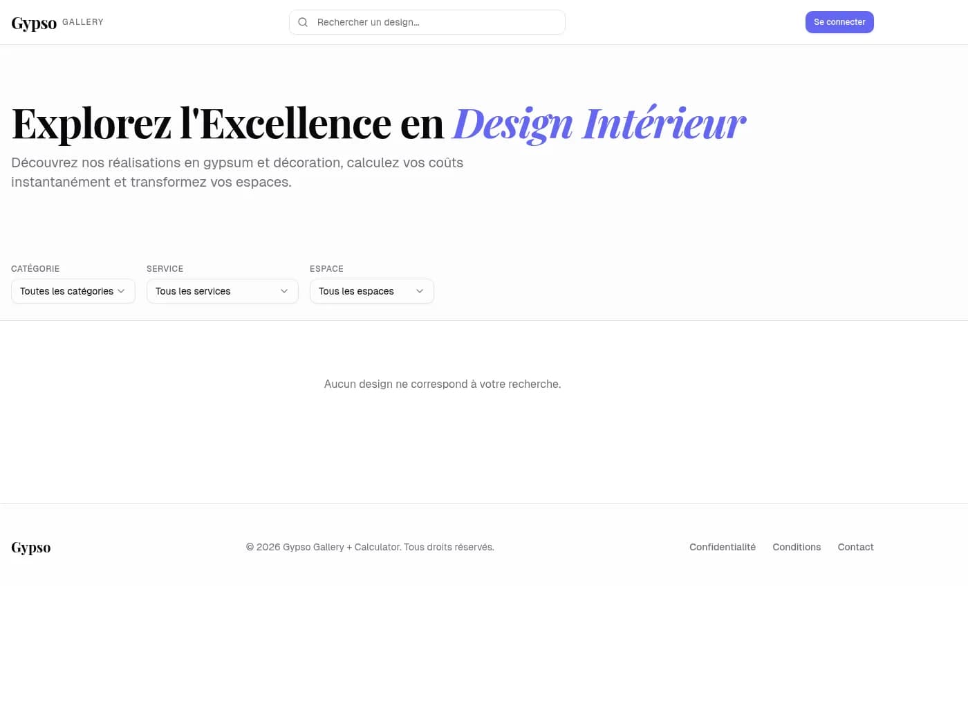 Gypso Gallery + Calculator