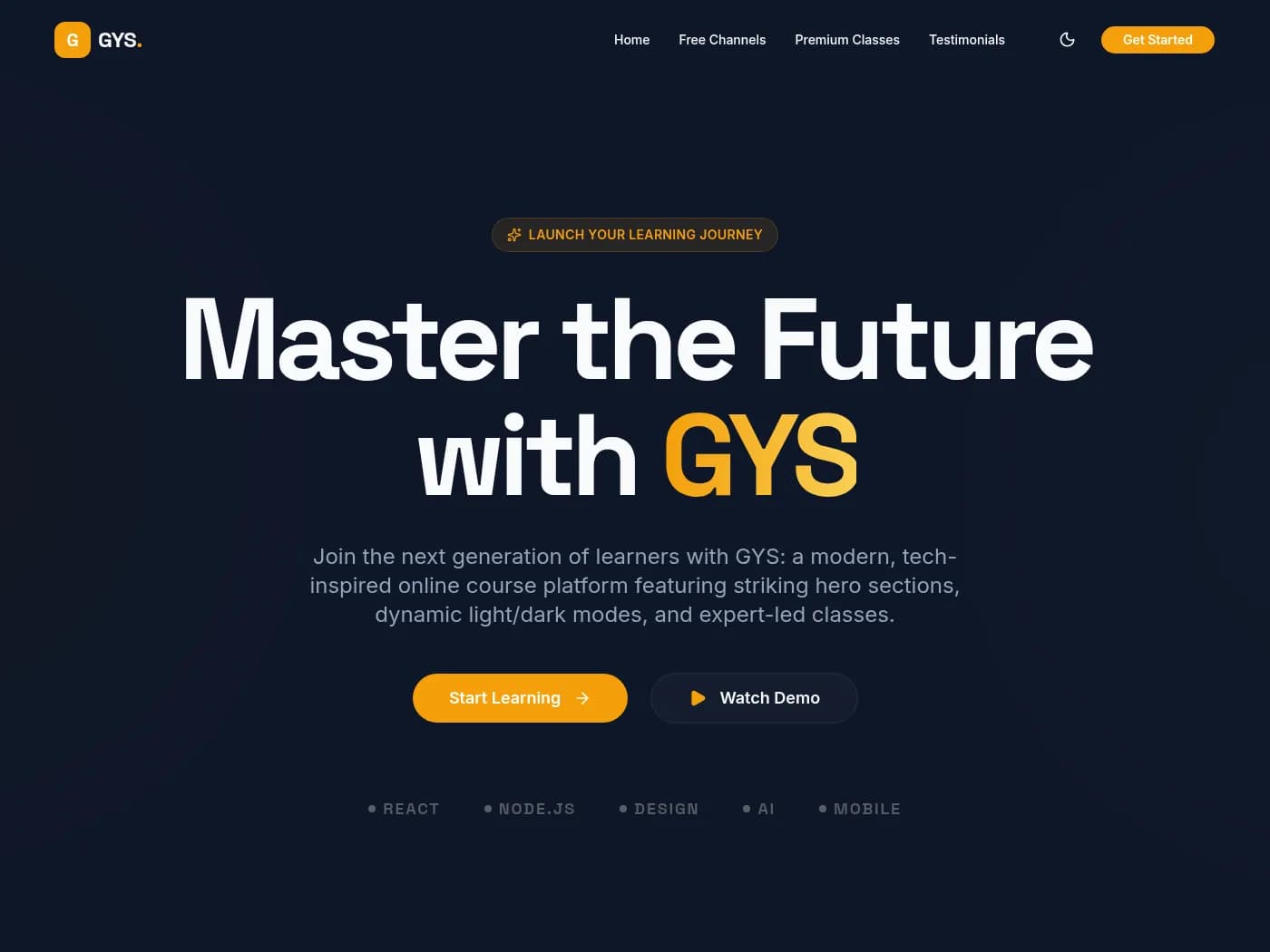 GYS Online Course Landing
