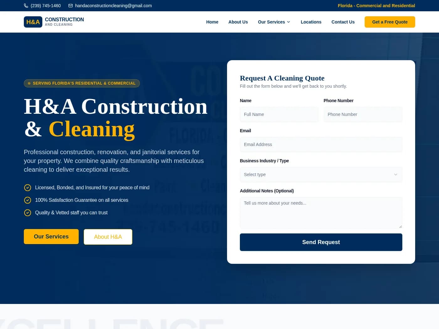 H&A Services Website