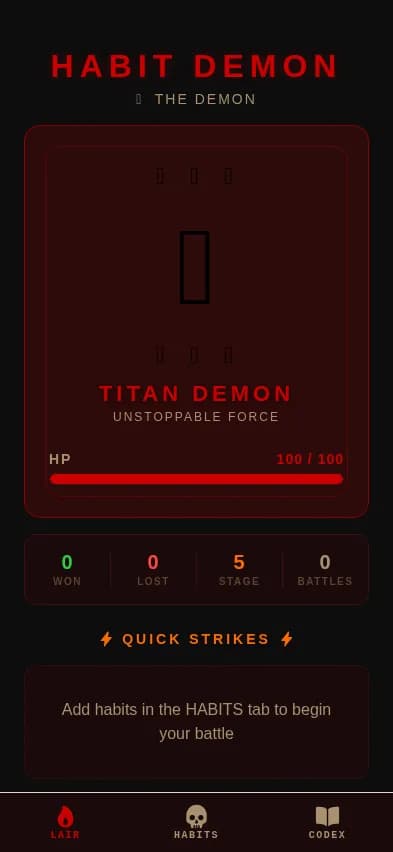 Habit Demon Tracker