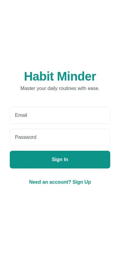 Habit Minder Mobile