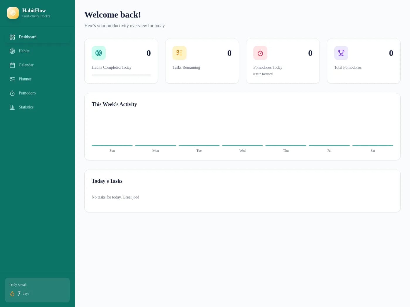 Habit & Pomodoro Tracker