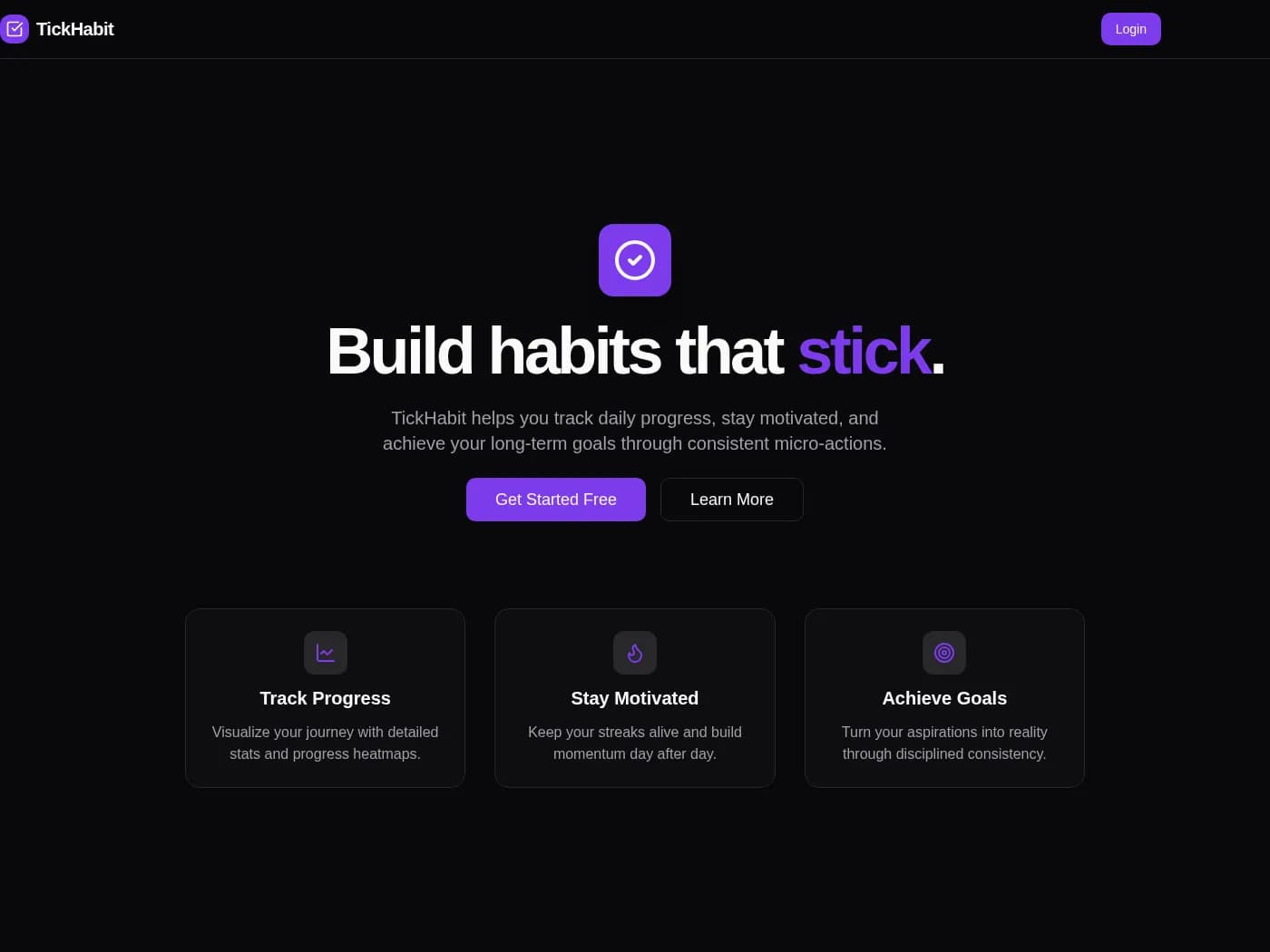 TickHabit Tracker