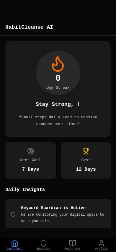 HabitCleanse AI App