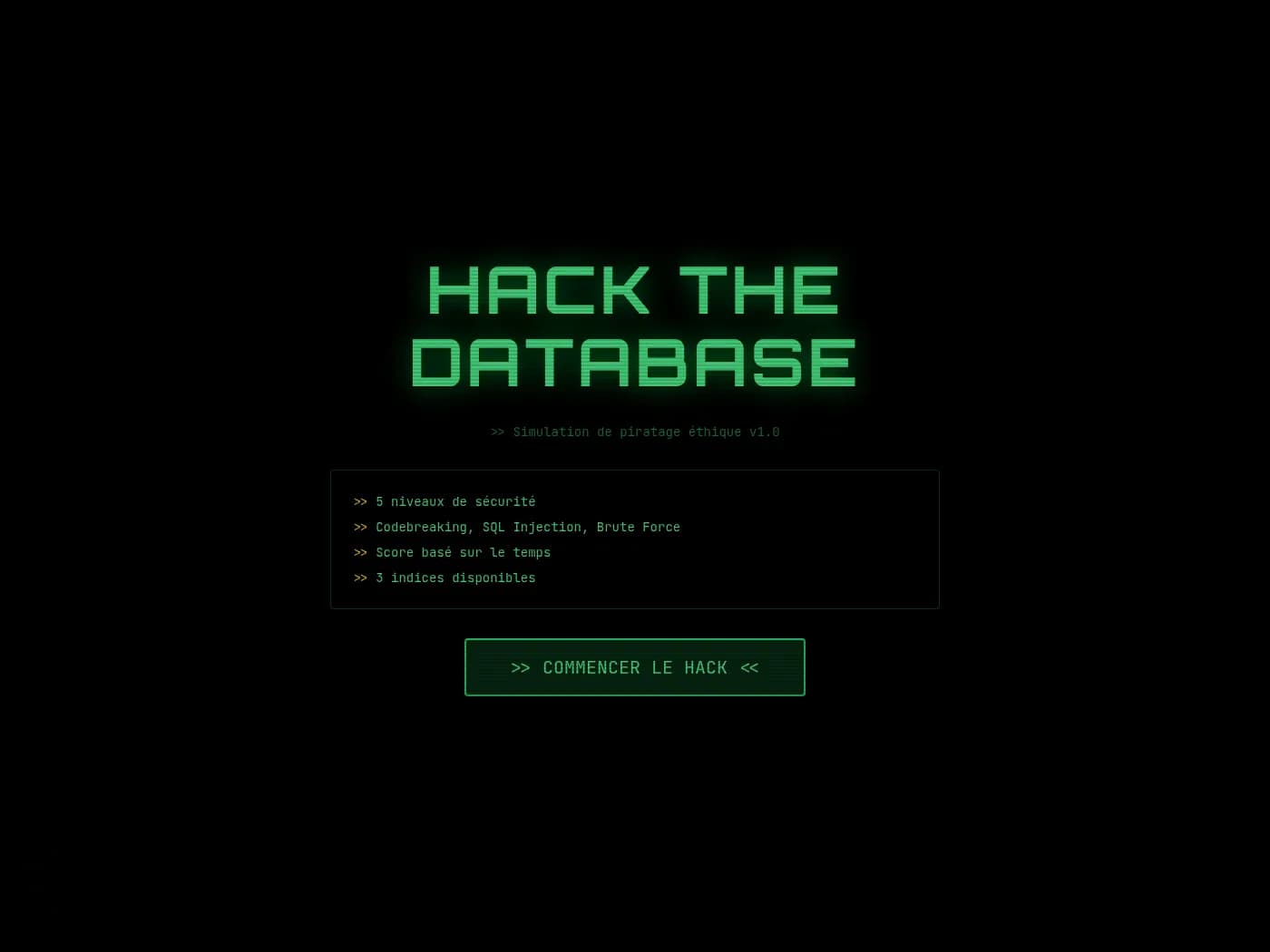 Hack the Database