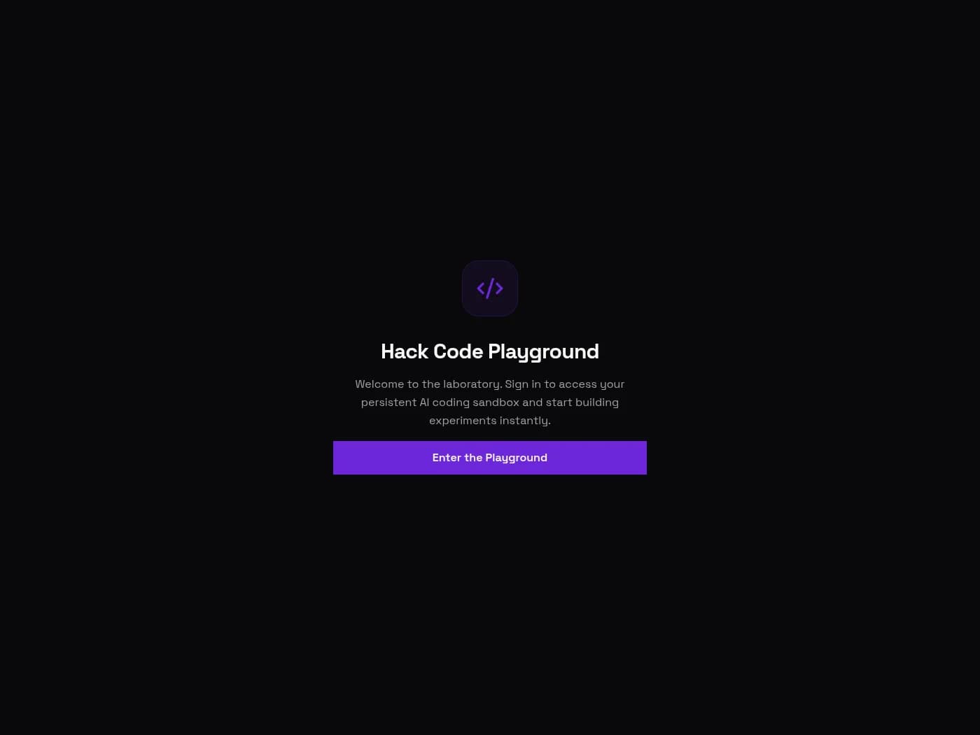 Hack Code Playground