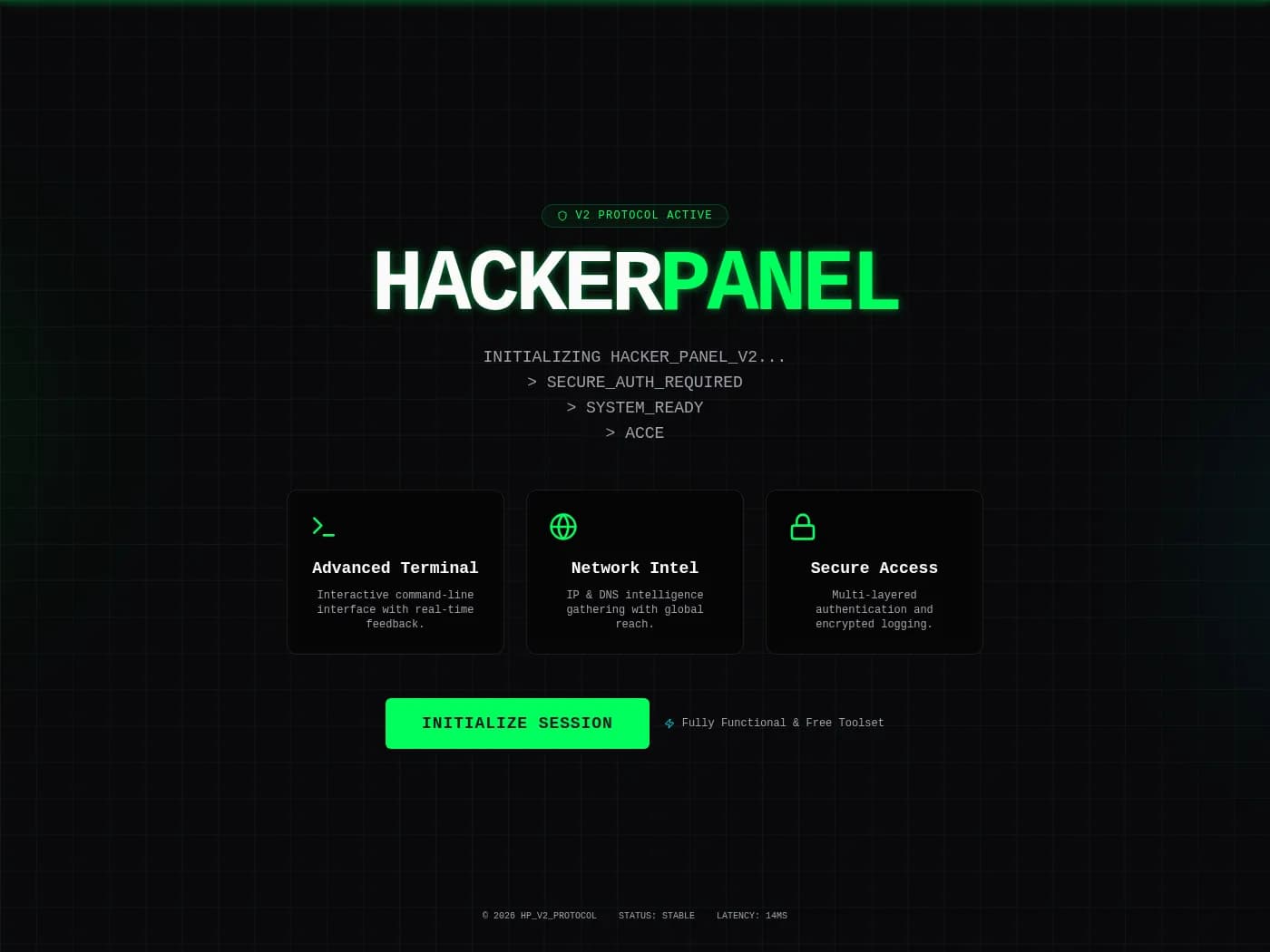 Hacker Panel Clone
