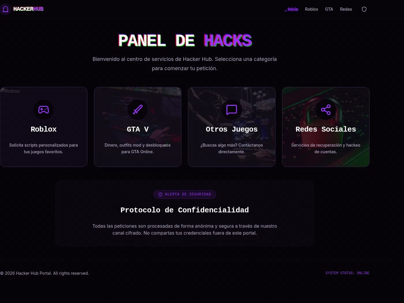 Hacker Hub Portal