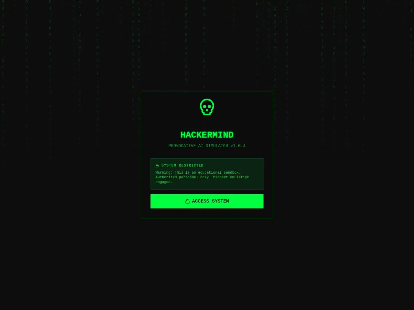 HackerMind AI Simulator