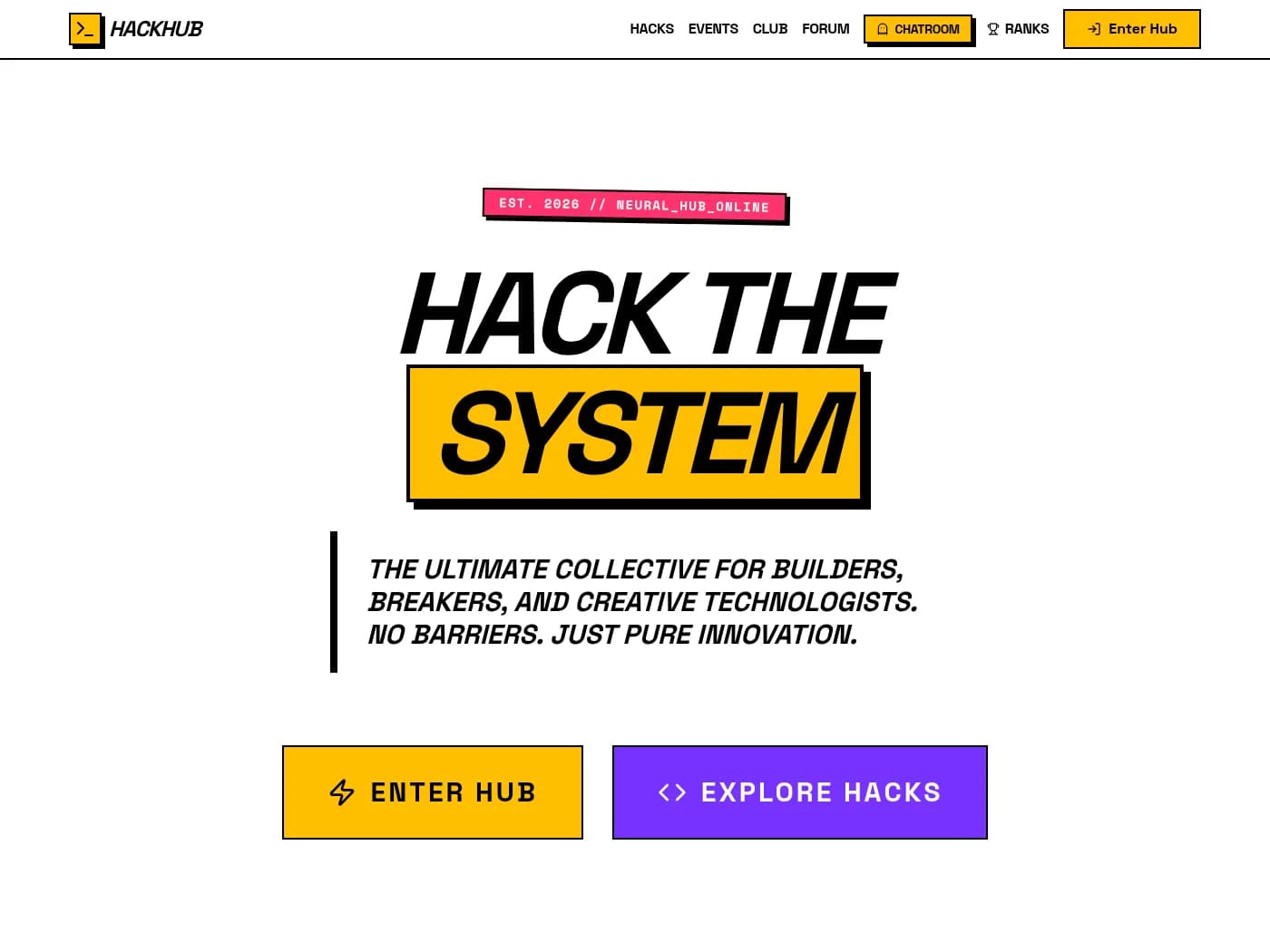 HackHub Community Portal