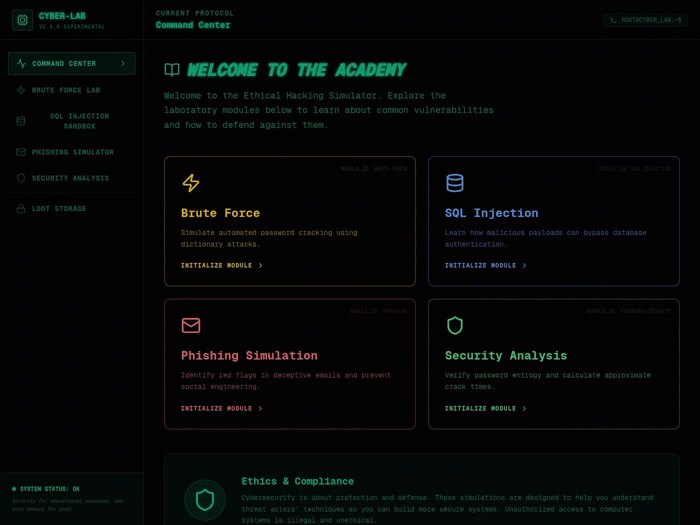 Ethical Hacking Simulator