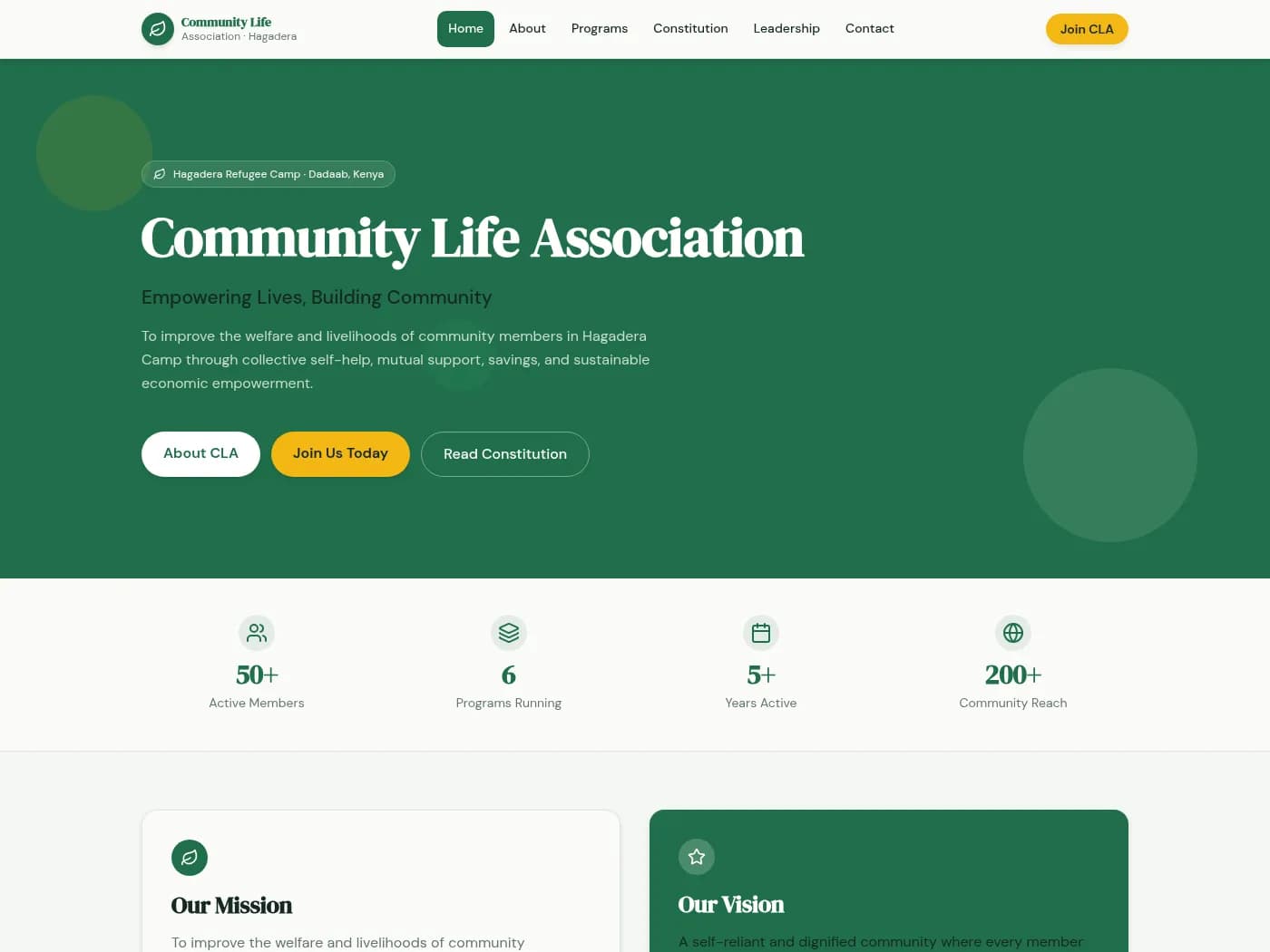 Hagadera CBO Portal
