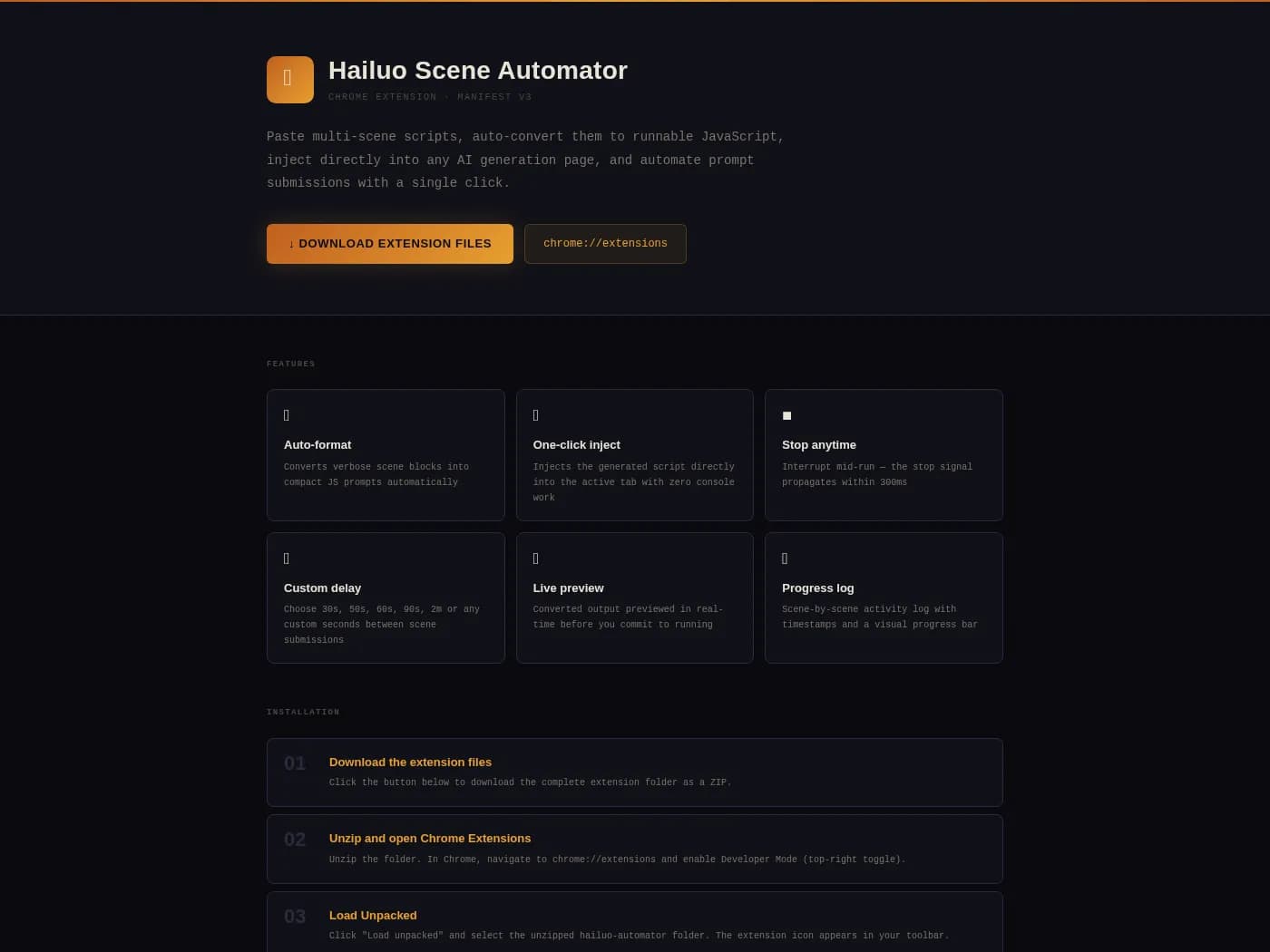 Hailuo Scene Automator